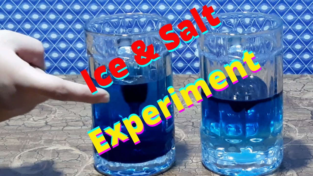 Ice and Salt Experiment #magic of science #colour experiment - YouTube