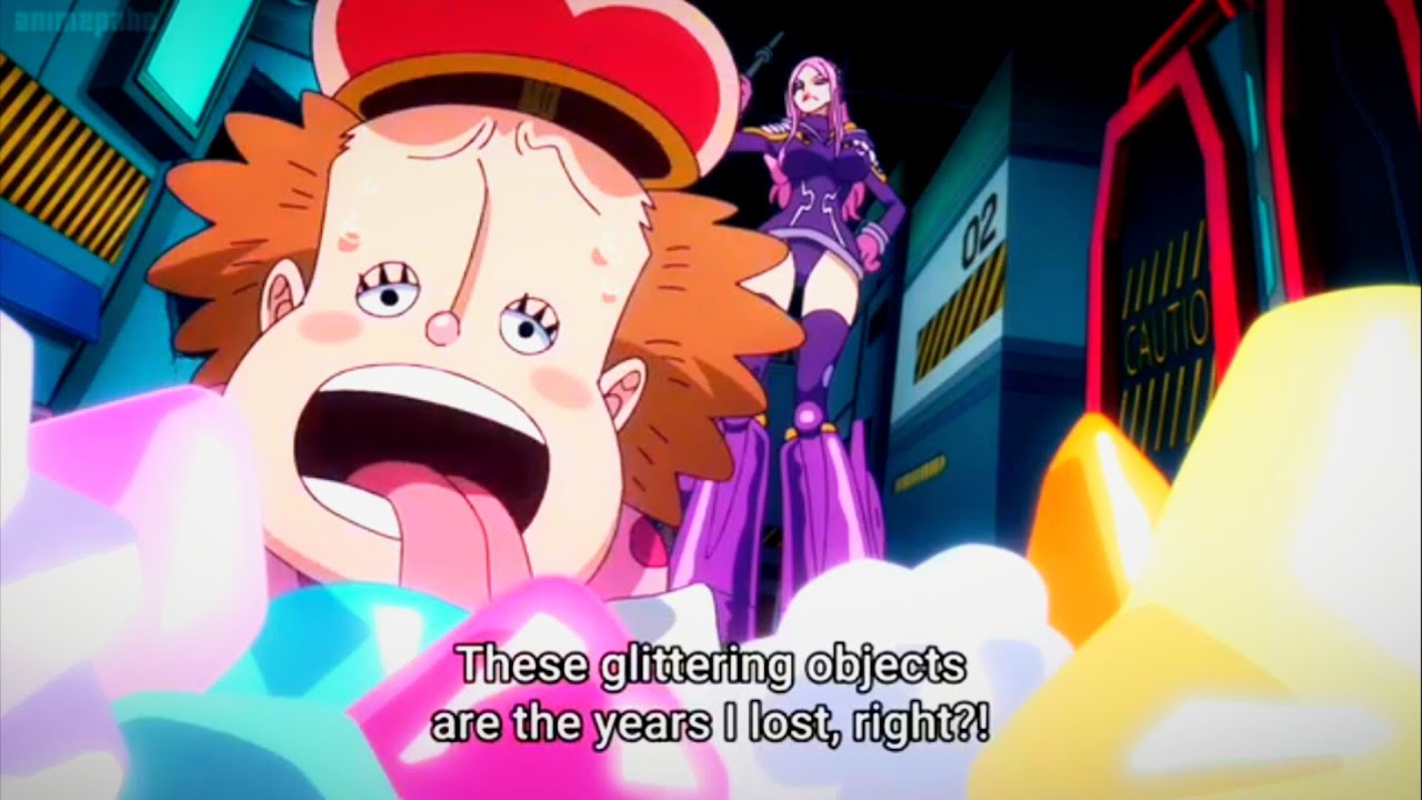 Bonney turns vegapunk into a child |one piece episode 1104 English ...