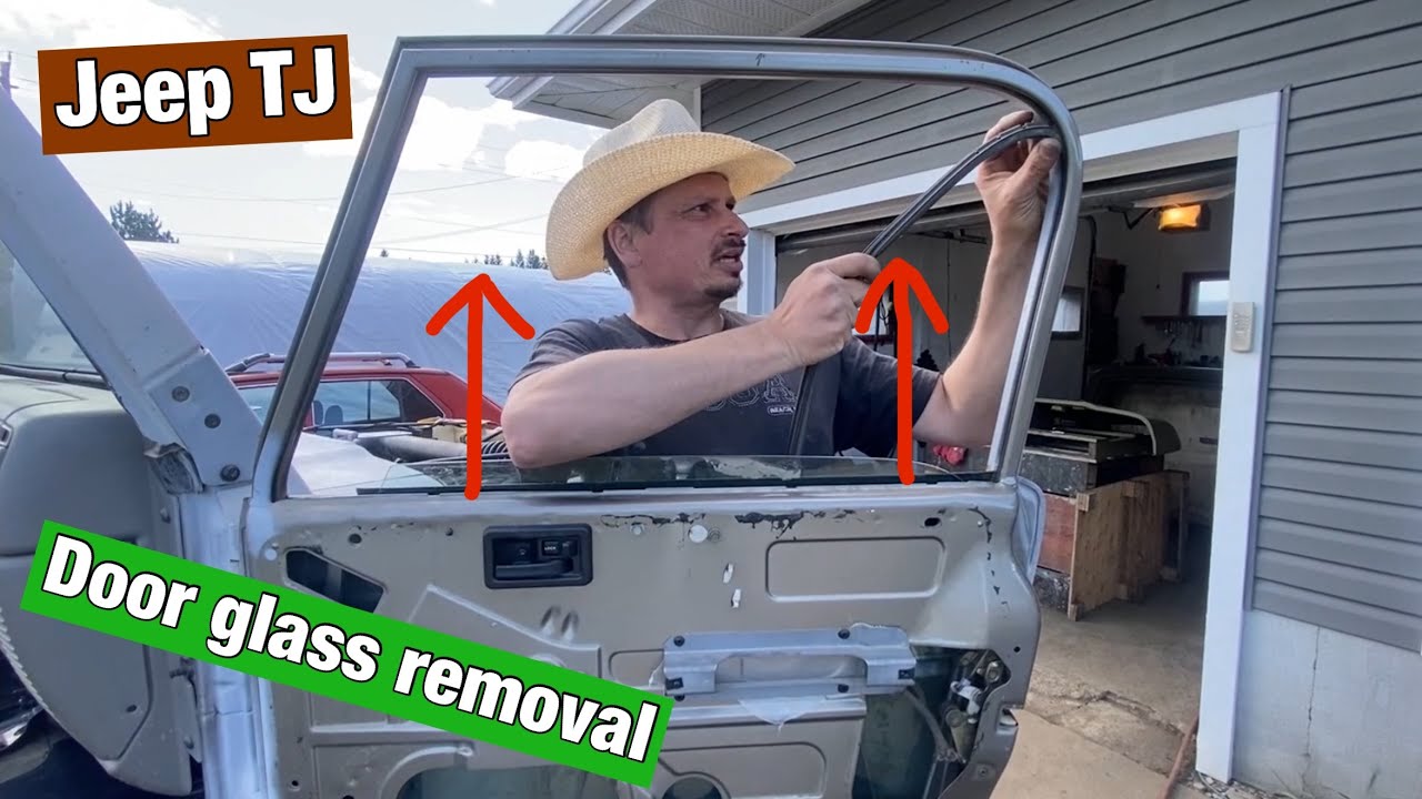 Jeep TJ Door glass replacement . How to remove door window Jeep TJ ...