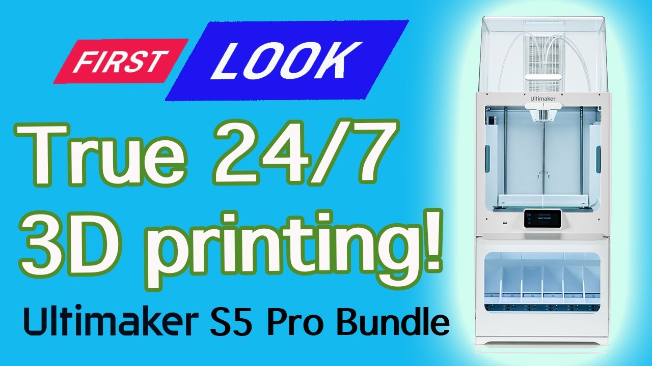 Ultimaker S5 Pro Bundle - Continuous 3D Printing 24/7 - YouTube