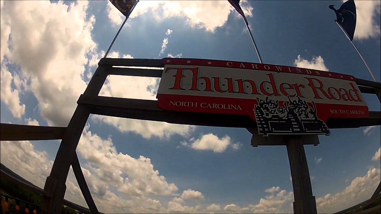 Carowinds Thunder Road Roller Coaster Front Seat ride along - YouTube