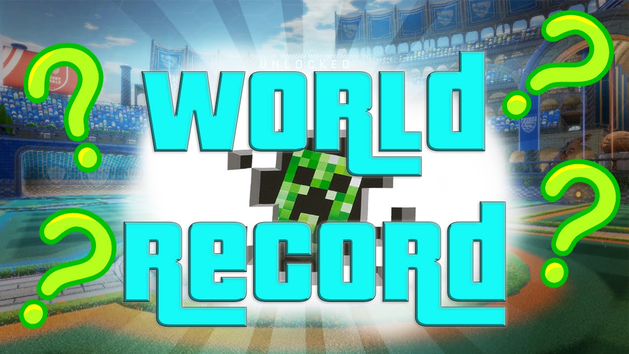 Rocket League 2v2 - Minecraft Guinness world record ? - YouTube