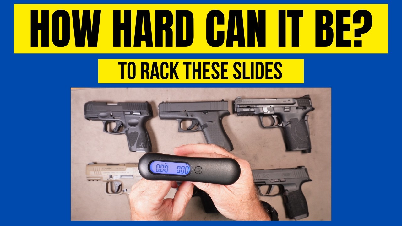 How Hard is it to Rack a Slide? 9 Handguns Tested - YouTube