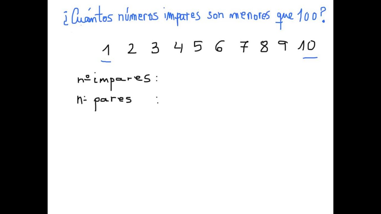 Impares menores que 100 - YouTube