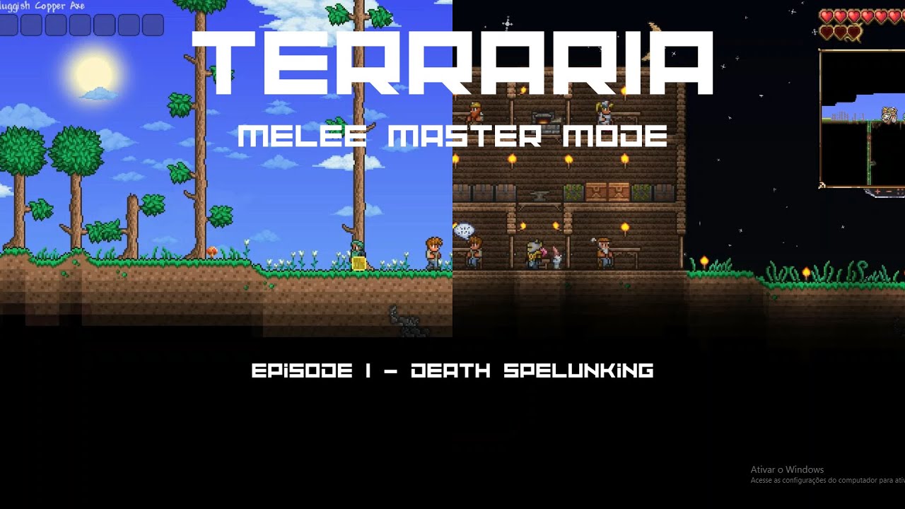 Terraria | Death Spelunking - Melee Master Mode #1 - YouTube