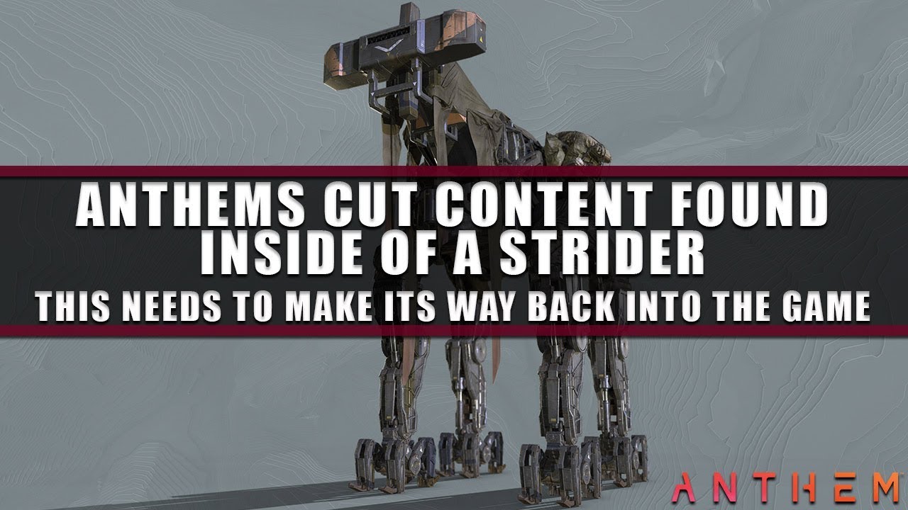 Anthem | Cut Content Found | Inside a Strider in Freeplay - YouTube
