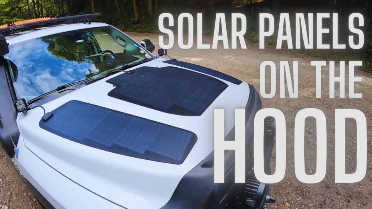 150 Watt Hood Solar Panels Install On Ram 2500 - YouTube