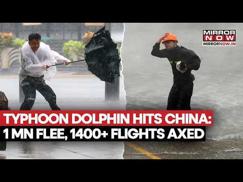 Typhoon Dolphin Hits China: 1 Million Evacuates, Over 1400 Flights Cancelled In Shanghai | Watch
