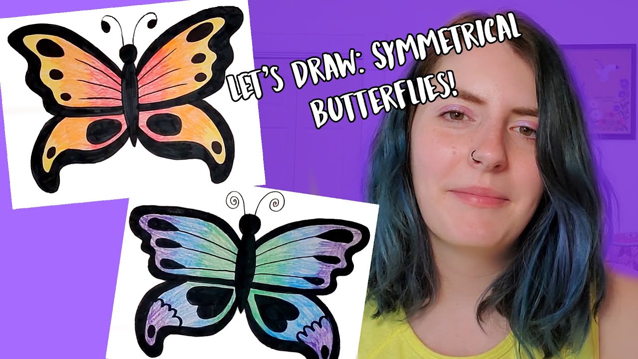 Let's Draw: Symmetrical Butterfly! - YouTube