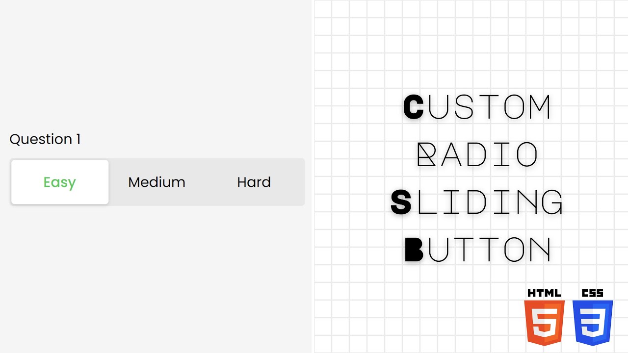 Customize Radio Button Sliding Buttons Html And Css Only Youtube 0748