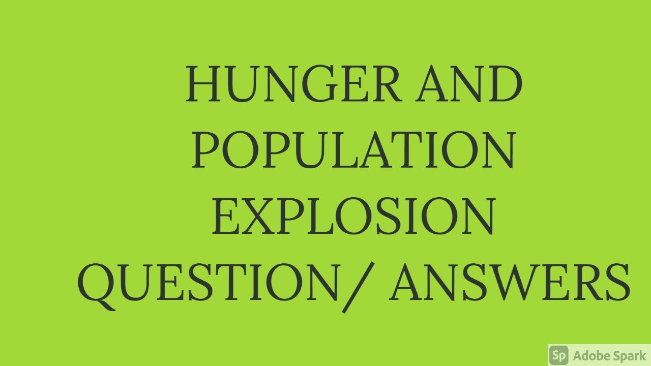 chapter # 9 Hunger and population explosion Questions answers - YouTube