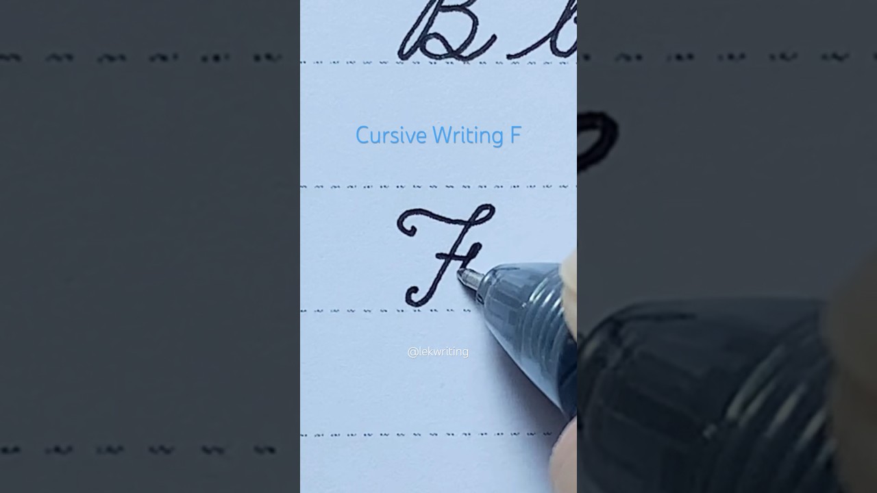 How To Write In Cursive Capital Letter F |cursive Writing For Beginner