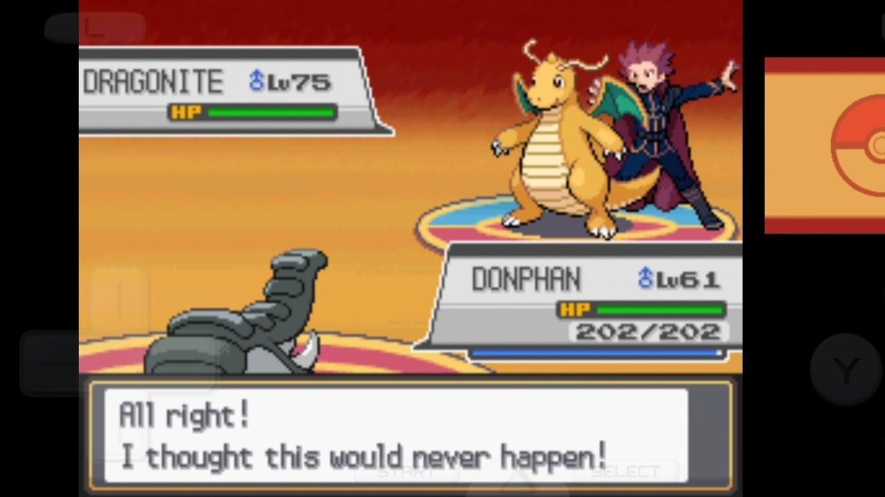 Pokémon Heartgold - Rematch vs Lance (Ash's Team) - YouTube