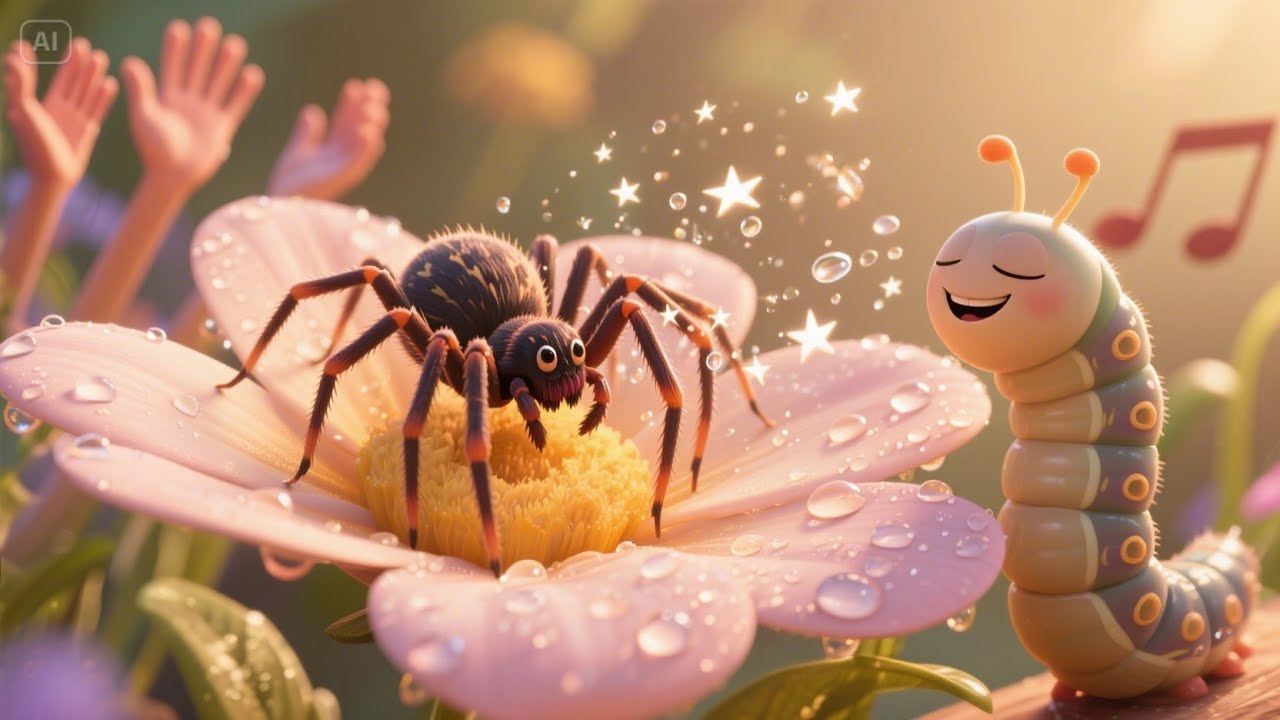 Tiny Itsy Bitsy Spider | Gentle Spider Rhyme for Toddlers | Sweet ...