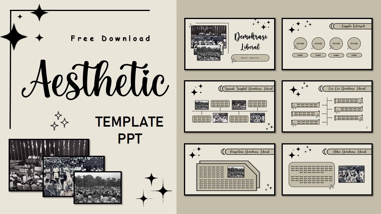 PART #14 📍 TEMPLATE PPT AESTHETIC ~ DEMOKRASI LIBERAL - YouTube