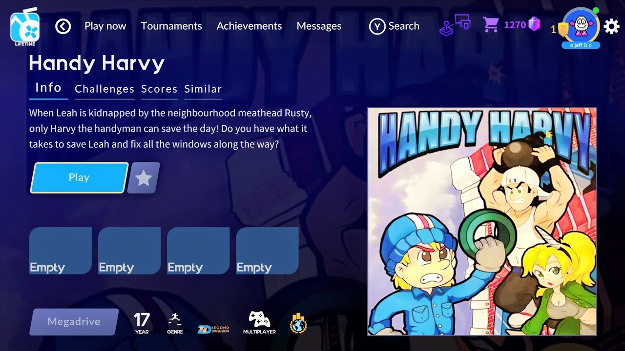 Megadrive Handy Harvy via @AntstreamArcade - YouTube
