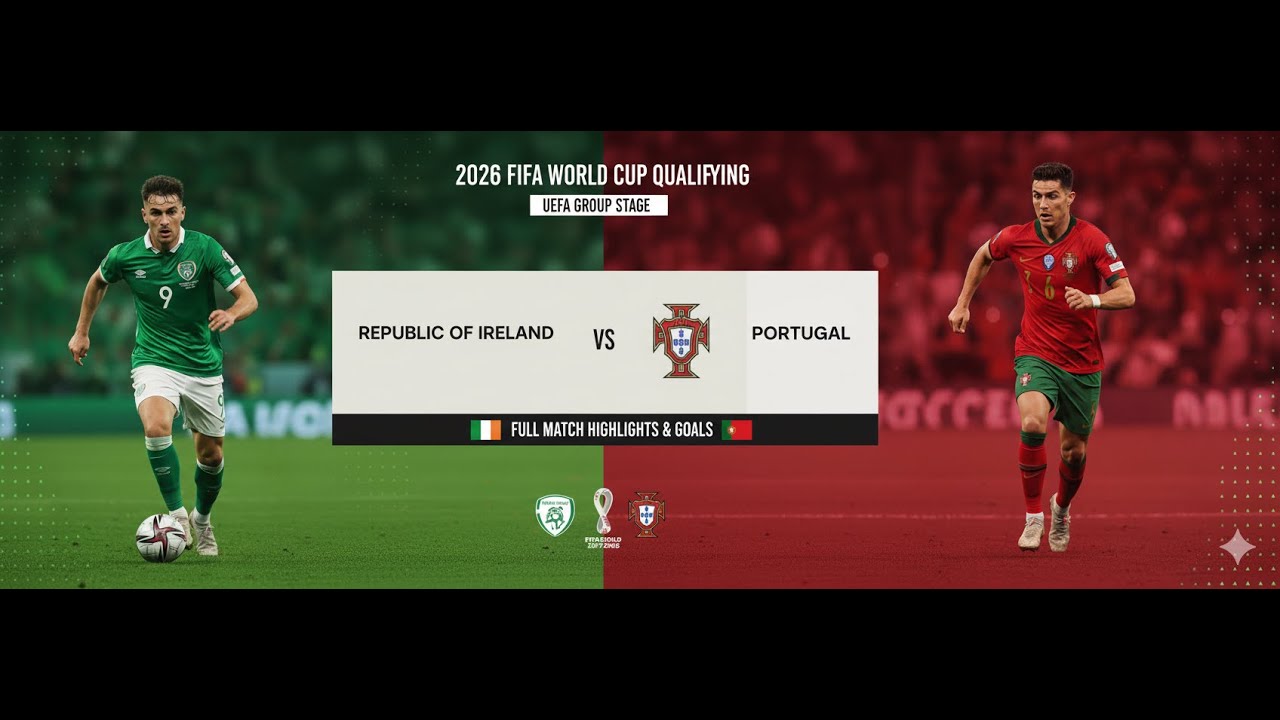 WORLD CUP QUALIFYING (UEFA) | REPUBLIC OF IRELAND 🆚 PORTUGAL - YouTube