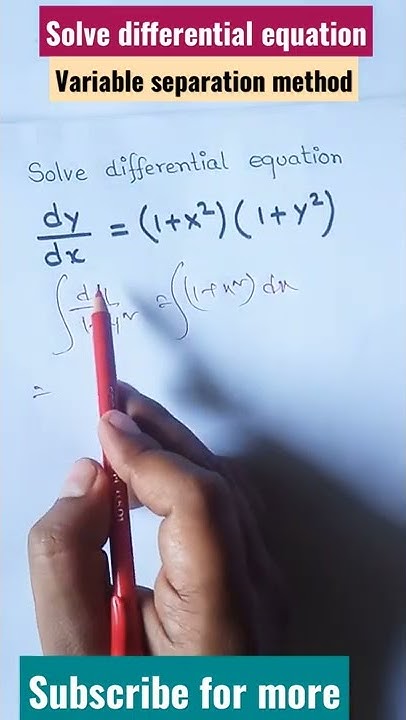 Variable Separable Method differential equations solutions class 12 short tricks।#shorts# ...