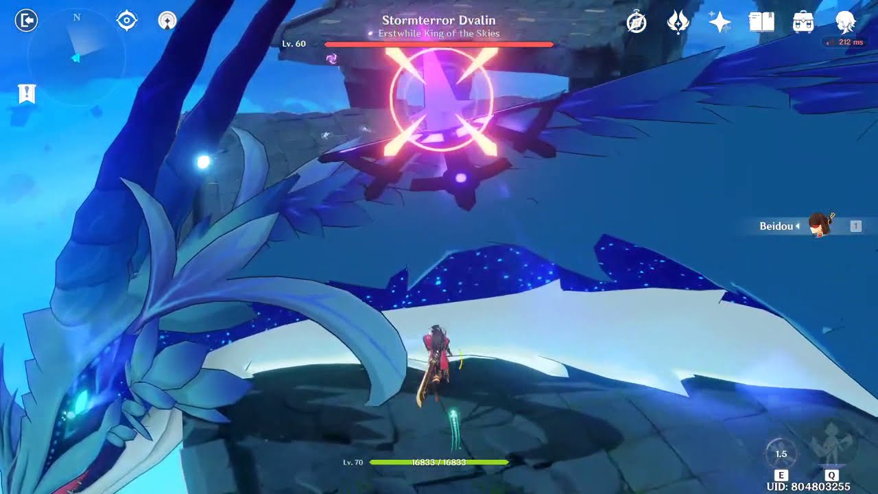 SOLO BEIDOU (Lv.70) vs DVALIN (Stormterror Dragon) - [GENSHIN IMPACT ...
