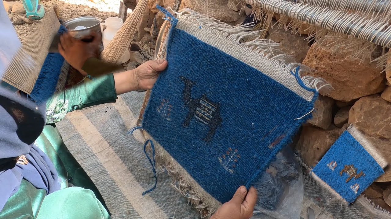 Part 15: Making a traditional carpet with sheep's wool - YouTube