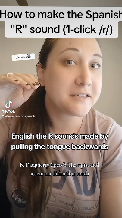 How to make the Spanish R sound: A Speech Therapist explains #howto # ...