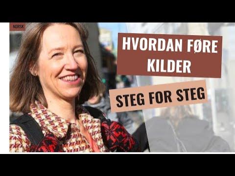 Hvordan føre kilder i en tekst og få riktig kildeliste - YouTube