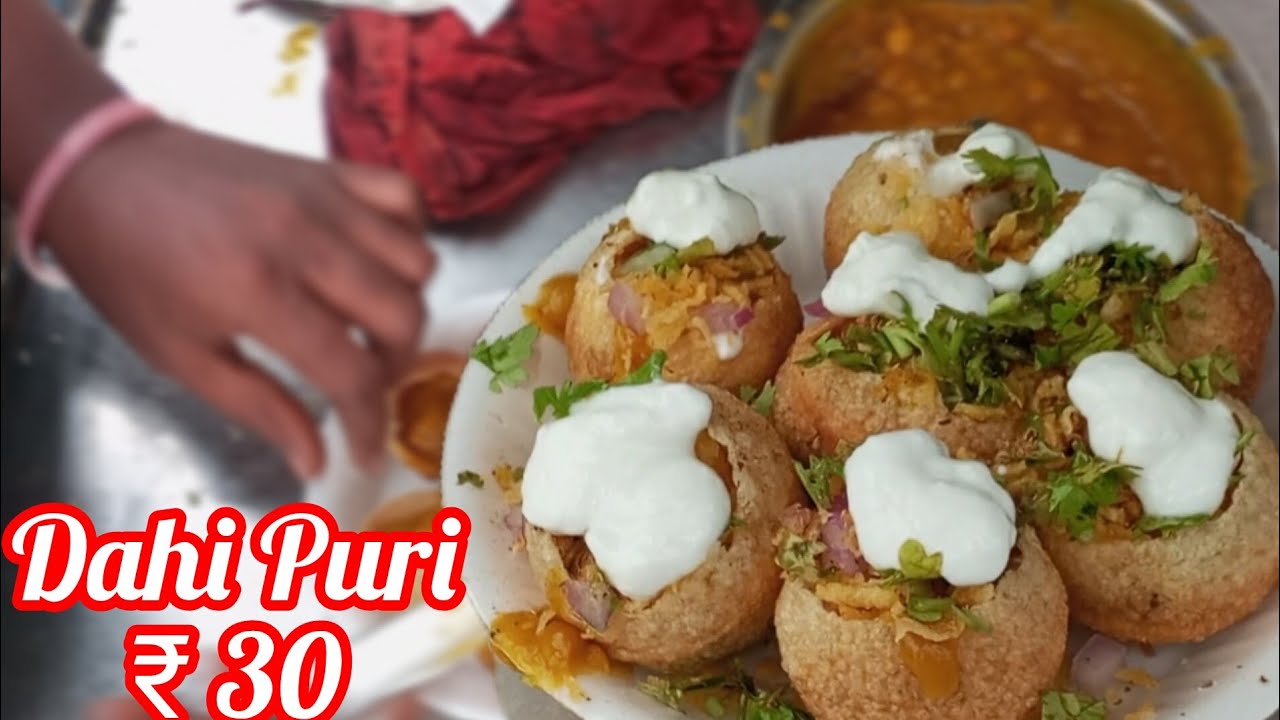 Dahi Stuffed Chat Puri 30/- | Indian street Food | Bombay Chat | Chat ...