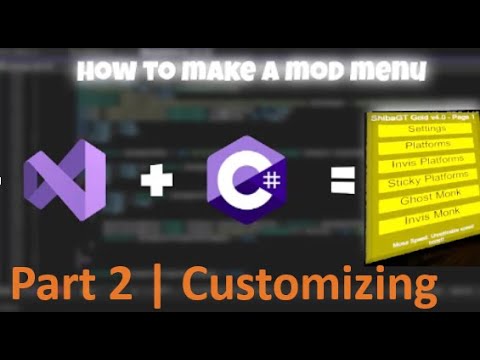 HOW TO MAKE A GORILLA TAG MOD MENU IN 2023 | EPISODE 2: CUSTOMIZING MENU - YouTube