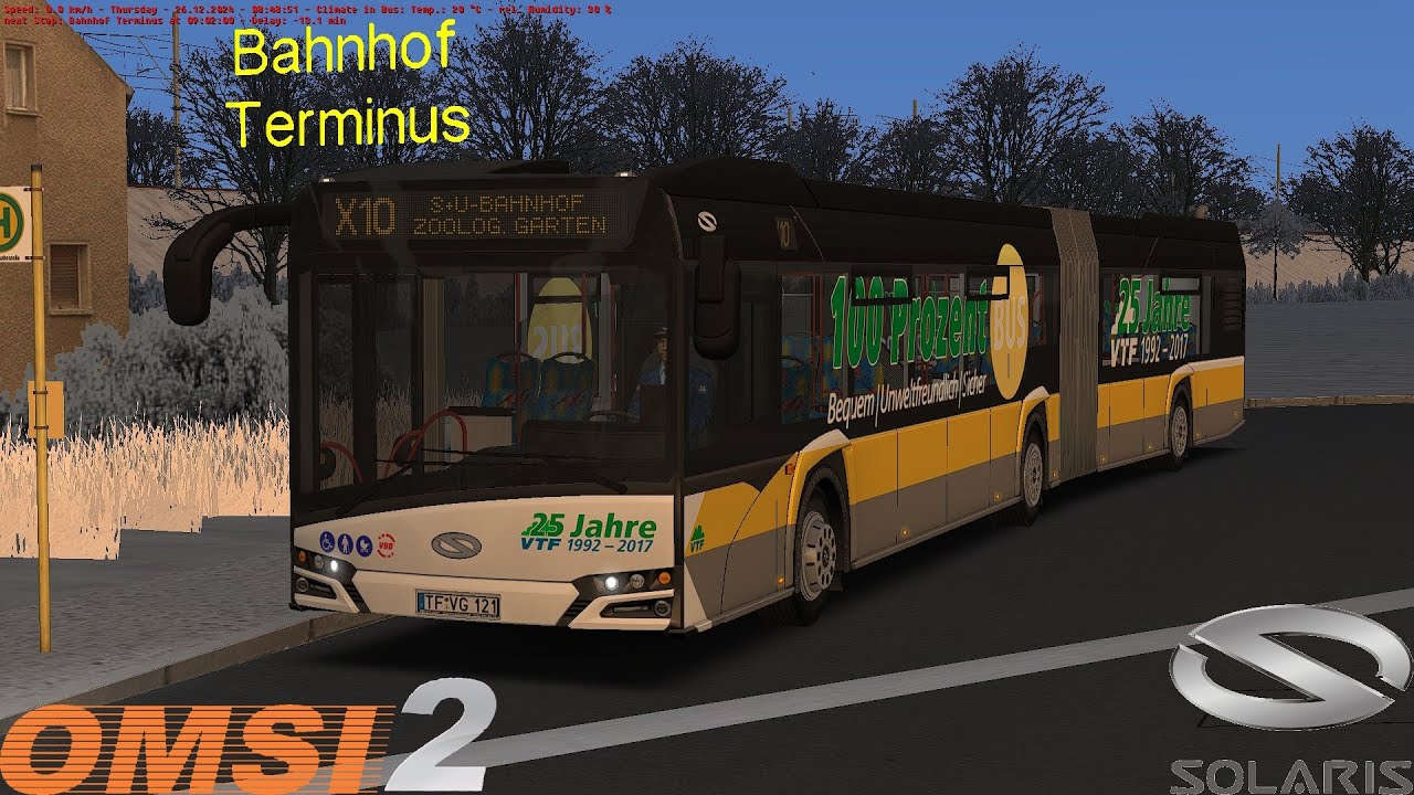Omsi 2 - Berlin BRT - Line X10 - Solaris Urbino 18 IV - YouTube