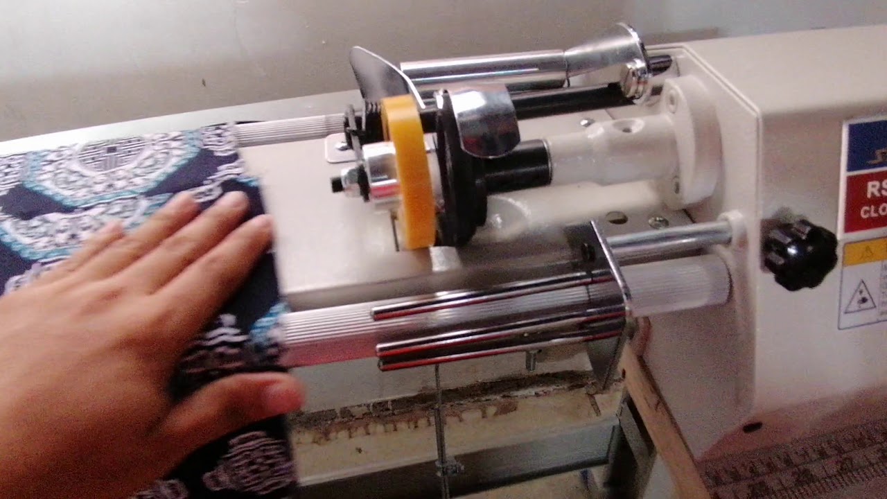 How to operate bias cutting machine | paaano magcut ng bias - YouTube