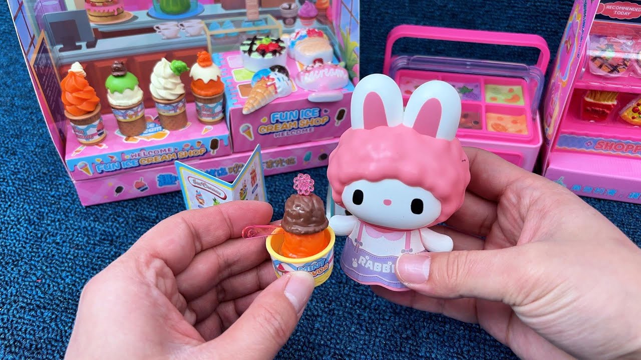 8 Minutes Satisfying with Unboxing Cute Pink Ice Cream, Hello Kitty ...