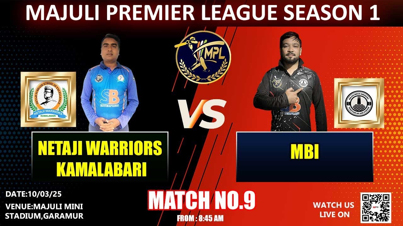 MPL SEASON 1....MATCH NO 9....NETAJI WARRIORS KAMALABARI vs MBI - YouTube
