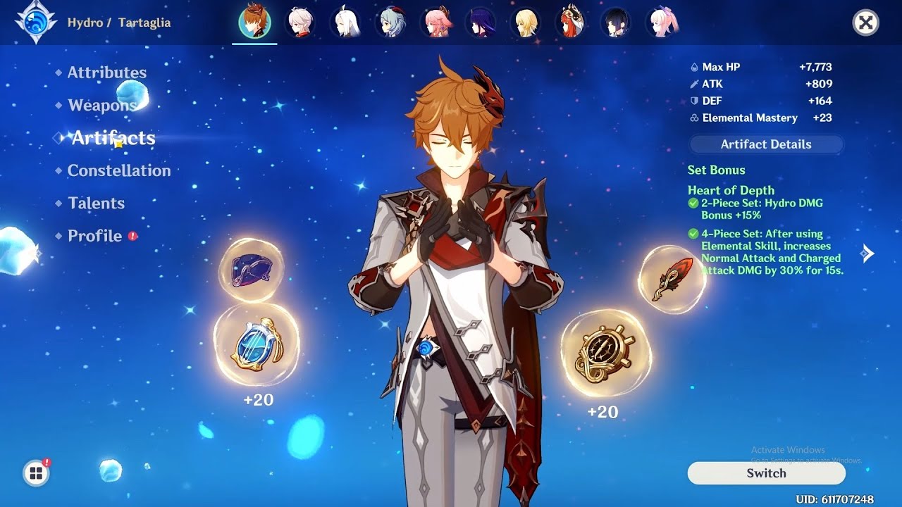 Realistic C0 Childe with R1 Hamayumi - Genshin Impact - YouTube