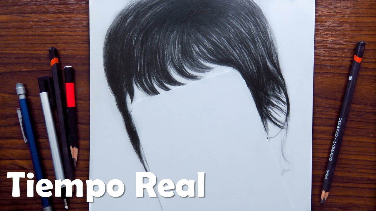 Cómo dibujar cabello realista Paso a Paso -Tiempo Real - YouTube