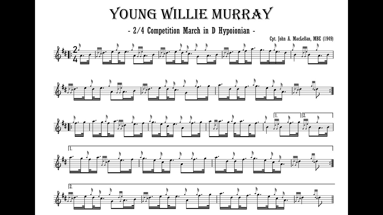 John A MacLellan (1921-1991) - 2/4 March in D Hypo-Ionian, "Young ...