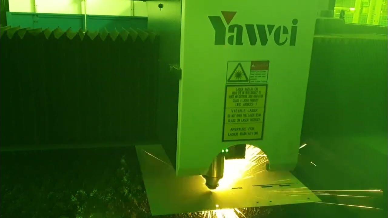 Yawei Laser Cutter Programmed with RADAN - YouTube