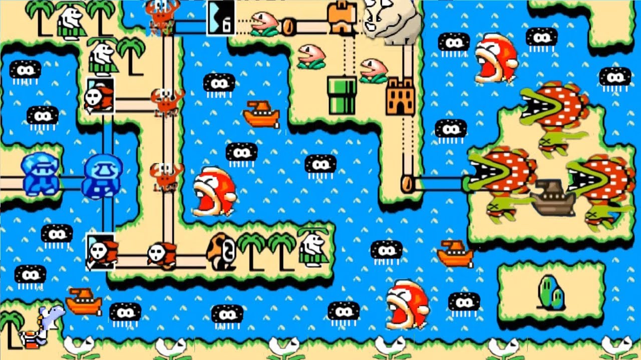 NEW Super Mario Bros 3 HD: BEST GAME 100% WORLD 6: Isle Delfino Part 2 ...