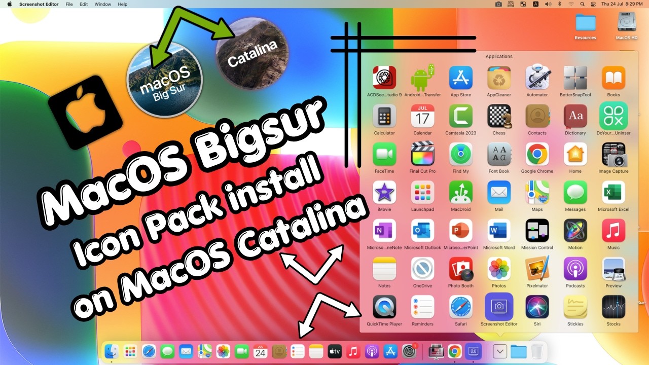 install macOS Bigsur Icons Pack On macOS Catalina - YouTube