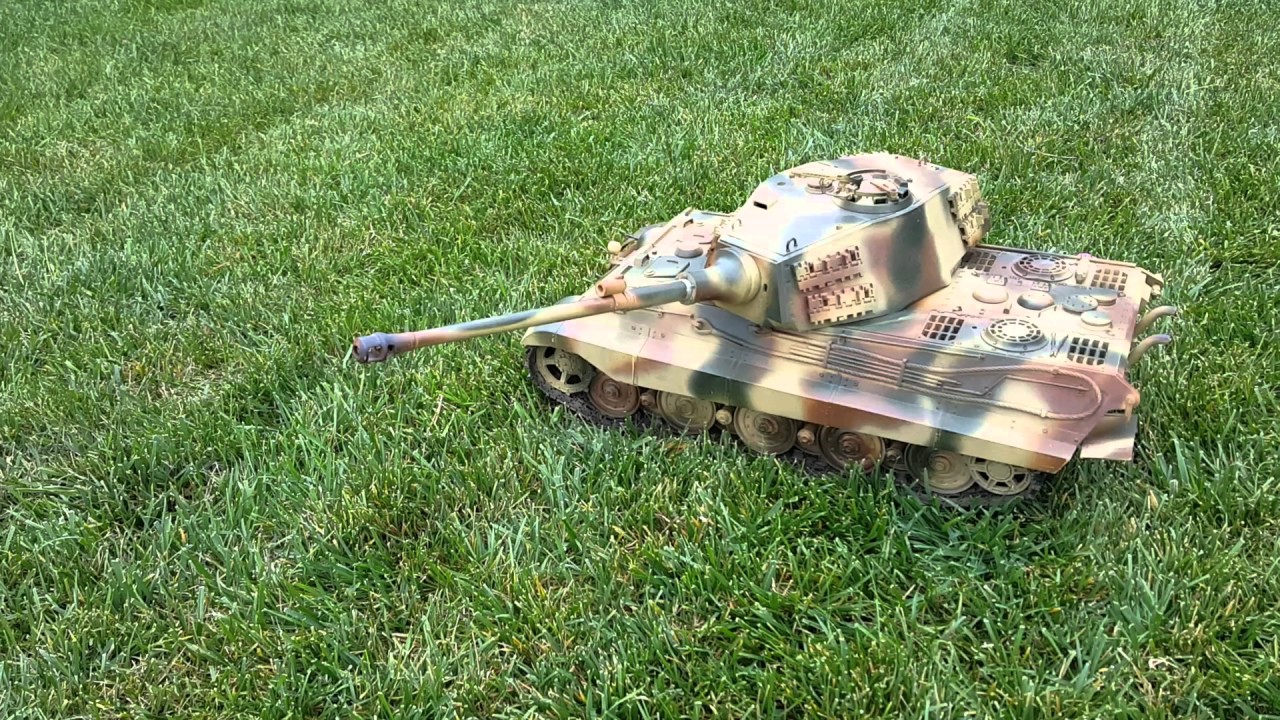 Tamiya king tiger RC tank 1/16 scale test drives - YouTube