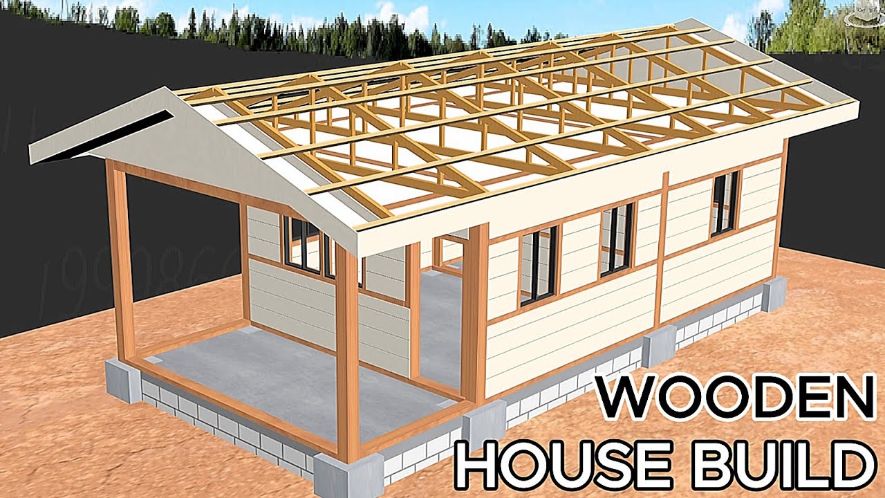 Building a Simple Wooden House |DIY Tiny cabin - YouTube