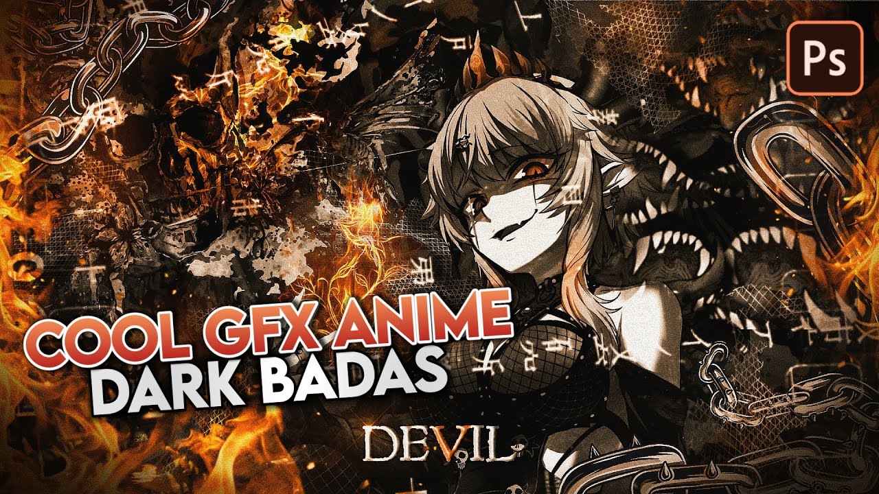 Tutorial gfx anime badas dark | ps touch tutorial - YouTube