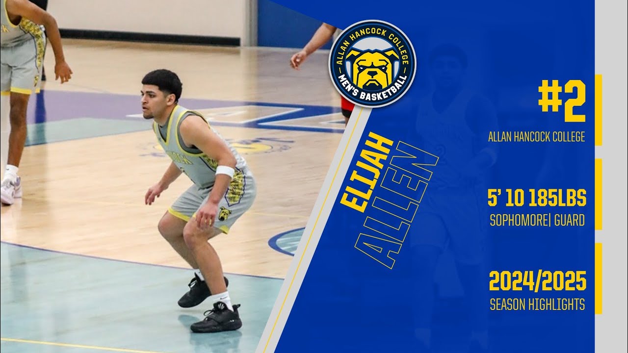 Elijah Allen 5’10 G 2024-25 Season Highlights - Allan Hancock College ...