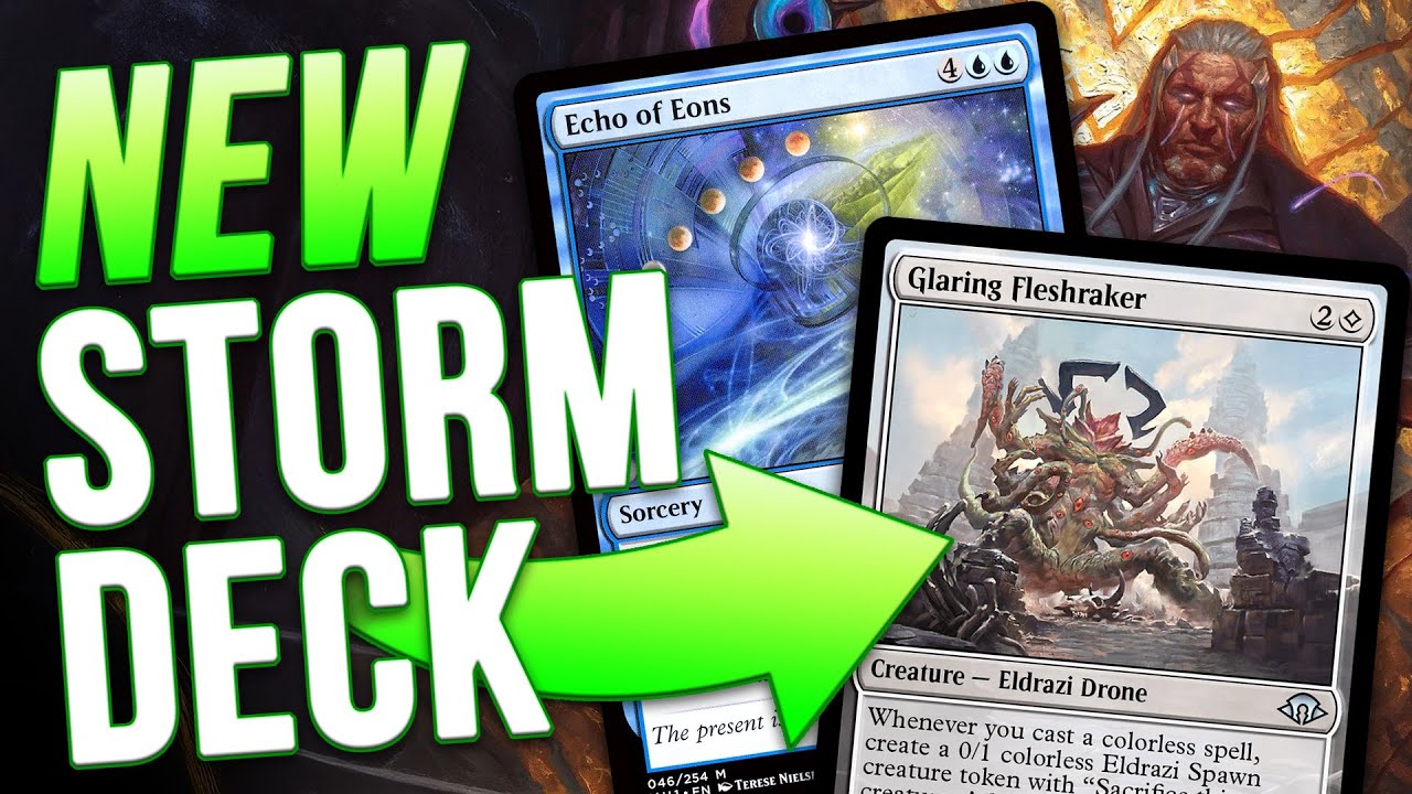A NEW LEGACY STORM! Mono-Blue Glaring Fleshraker + Echo of Eons Combo ...