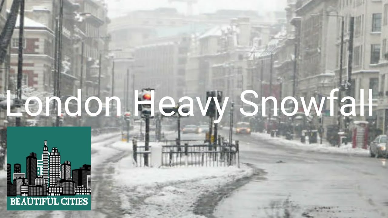 Snow walk of London streets 🌨 heavy Snowfall England 2021 - Beautiful ...
