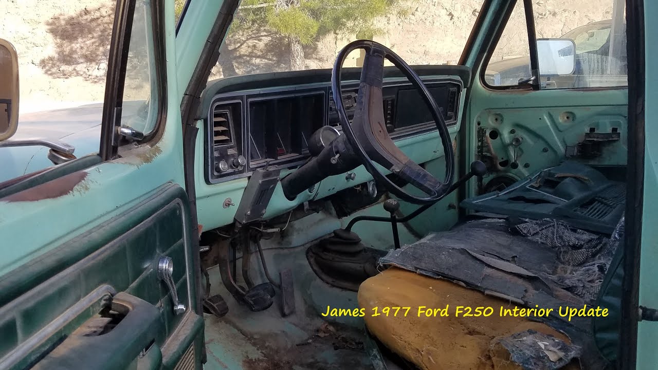 James 1977 Ford F250 4WD Interior update - YouTube