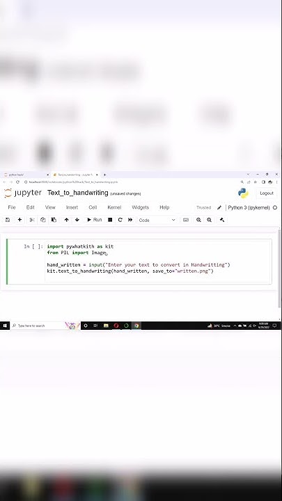 Text_to_Handwriting #coding#python #jupyternotebook #texttohandwriting ...