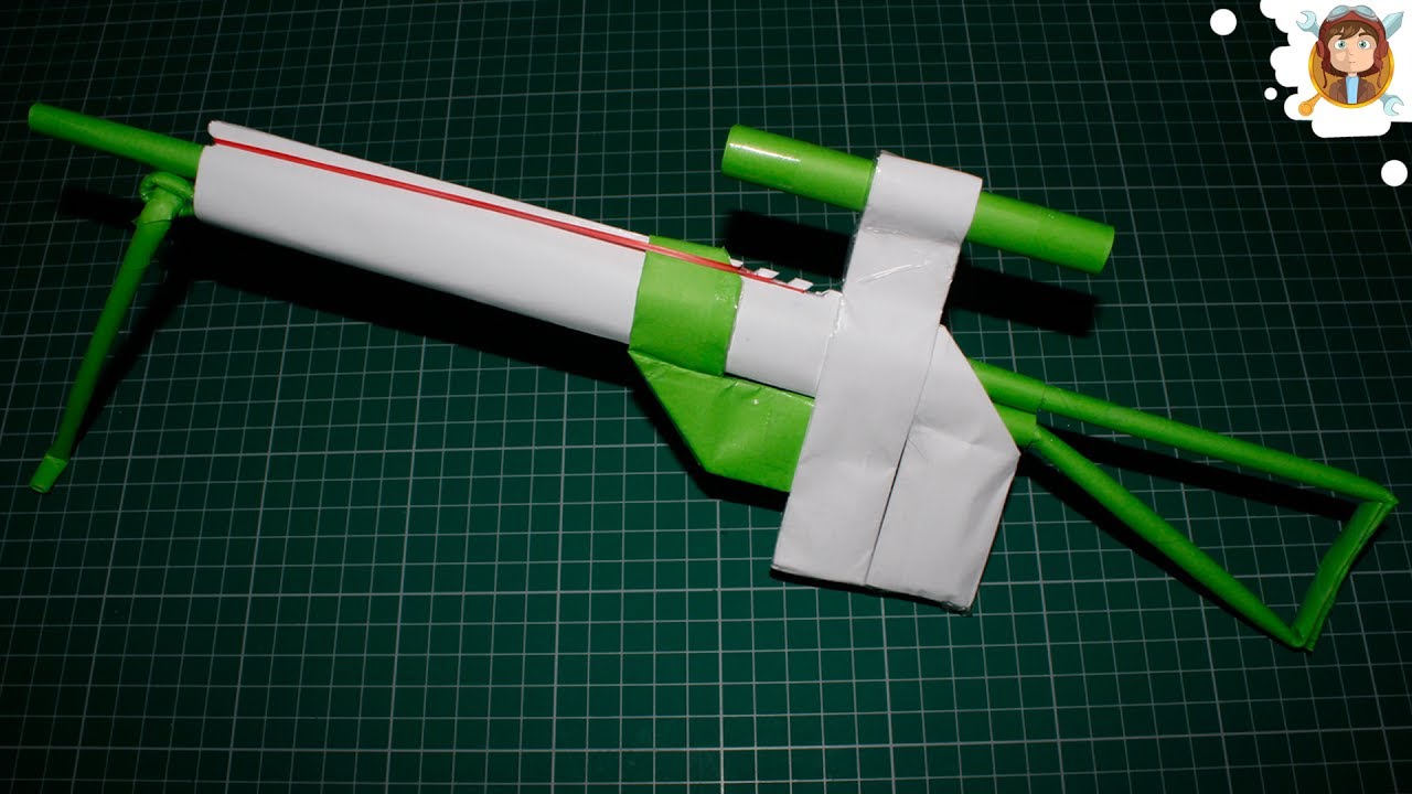 How to Make a Paper Sniper Rifle I Paper Gun Shoots Rubber Bands - YouTube