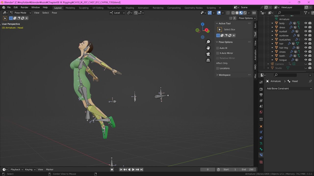 블렌더 캐릭터 IK 리깅(IK Rigging) - YouTube
