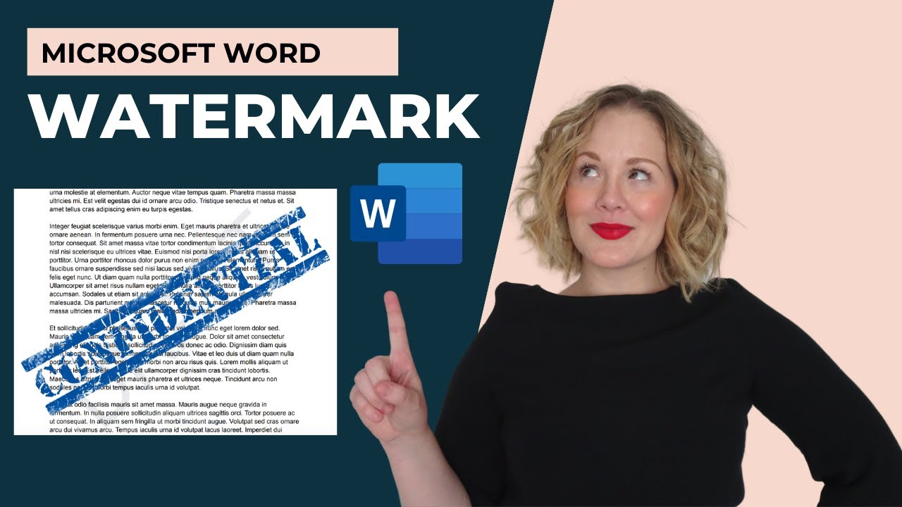 How To Add A Watermark In MS Word - YouTube