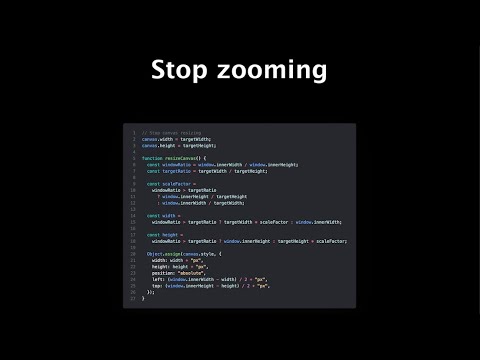 Prevent HTML Canvas Scaling with Browser Zoom | JS Web Game Tutorial - YouTube